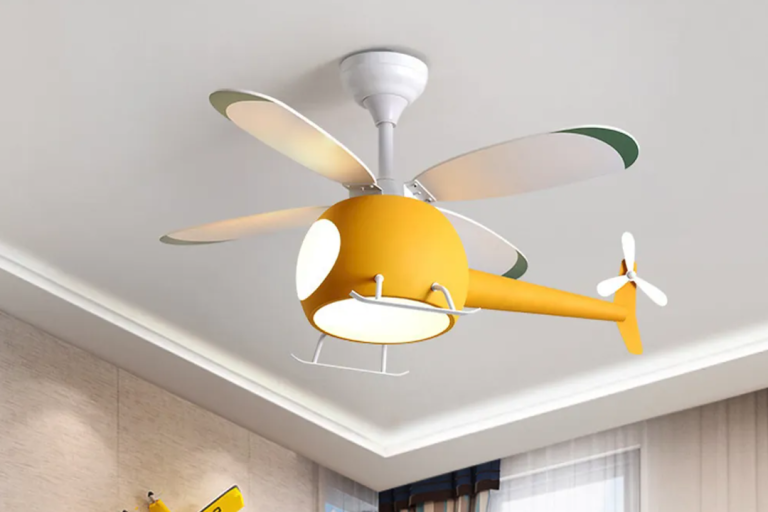 Whimsical Cartoon Airplane Ceiling Fan with LED Light - Beds & Bedrooms